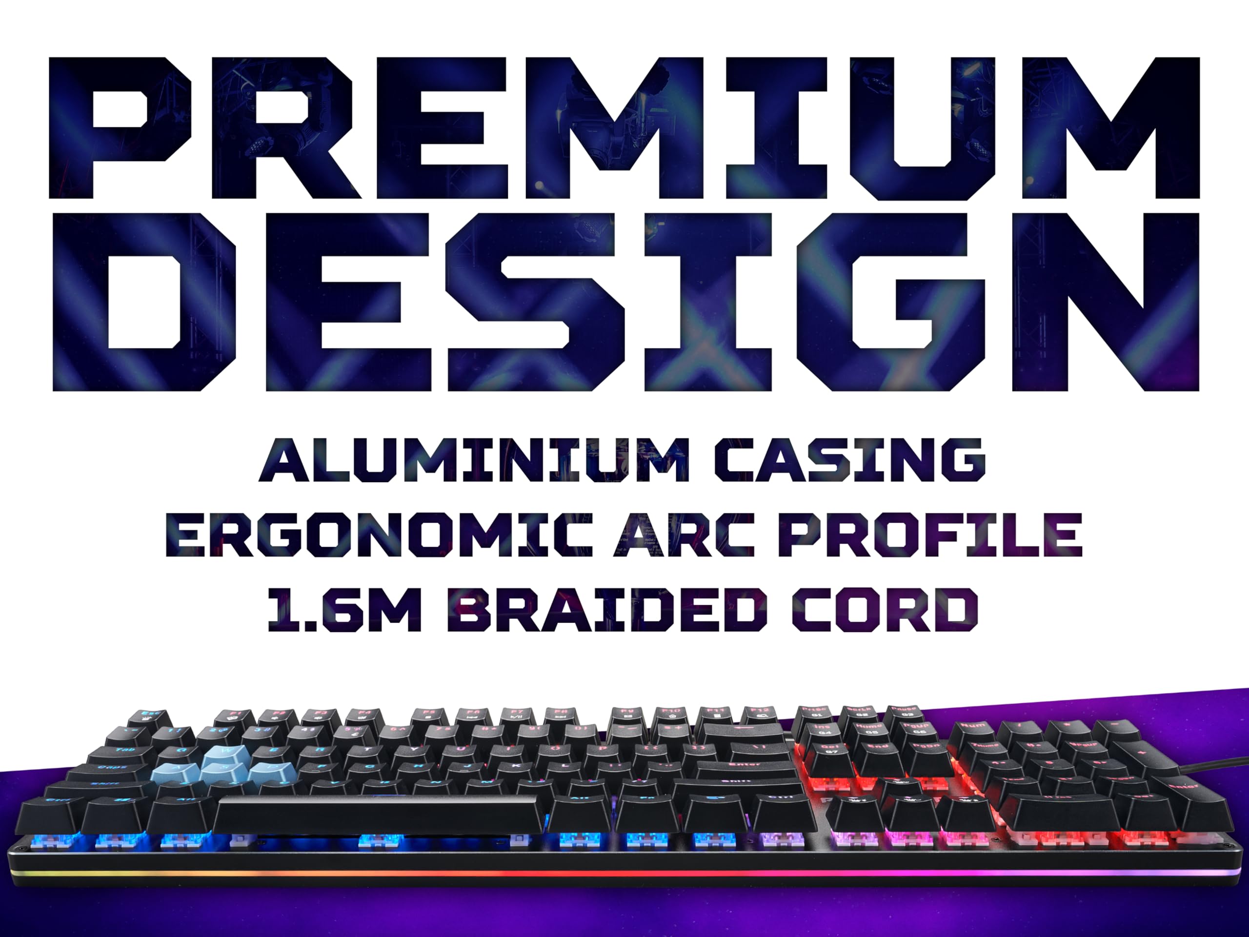 acer Predator Aethon 303 Wired Gaming Keyboard-Kailh Blue Mechanical Switches|RGB Illuminated Keyboard|12 Backlight Effects|5 Pre-Set Gaming Modes & 3 Sidelight Effects|100% Anti-Ghosting,(Pack of 1)