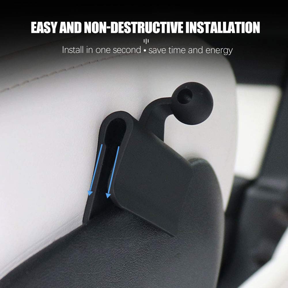 SPEEDPARK for Tesla Accessories Model 3/Y Car Headrest Mount,Angle Adjustable Headrest Mount,Universal Tablet Holder Phone for Car Backseat,for 6.3" to 10.5" iPad/Tablet/Smartphone/Nintendo Switch