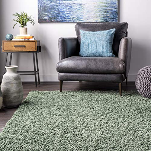 nuLOOM Belleza Shag Area Rug, 6' 7" x 9', Green
