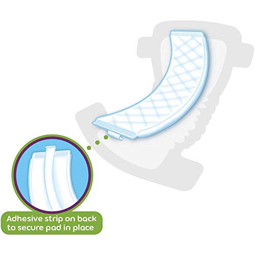 Dimples Booster Pads, Baby Diaper Doubler with Adhesive - Boosts Diaper Absorbency - No More leaks 30 Count (with Adhesive for Secure Fit) … (30 Count)