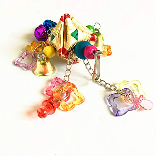 Antcher Birds Parrot Chewing Toy Pet Bird Cage Toys with Hanging Bell for Parakeet Cockatiel Conure Lovebirds Finch Canary