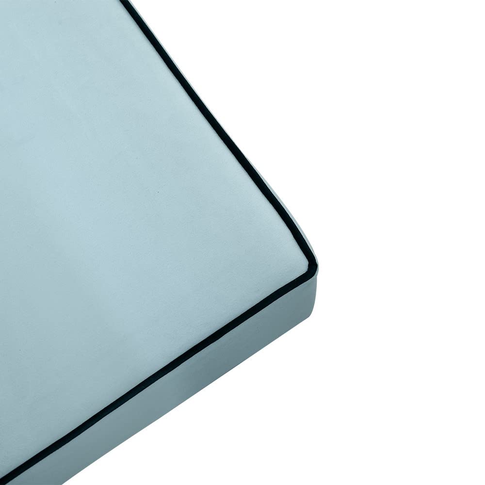 Prolinemax Contrast Pipe 8" Twin-XL Size 80x39x8 Velvet Indoor Daybed Mattress Fitted Sheet |Cover ONLY|-AD355