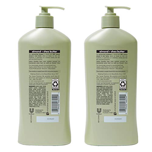 Suave Professionals Moisturizing Shampoo and Conditioner for Dry Hair Almond and Shea Butter Paraben-free and Dye-free 28 oz 2 Count