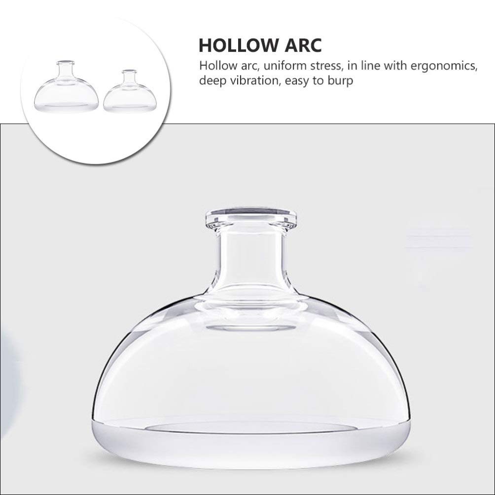 EXCEART 2pcs Mom Palm Cup Pressure Drum Massage Chest Percussion Cup Silicone Sputum Remover Infant Phlegm Sputum Cup Baby Suckling Milk for Baby Toddler Elderly (Transparent)