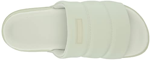adidas Originals Women's Adilette Essential Slide Sandal, Linen Green/Linen Green/Linen Green, 8