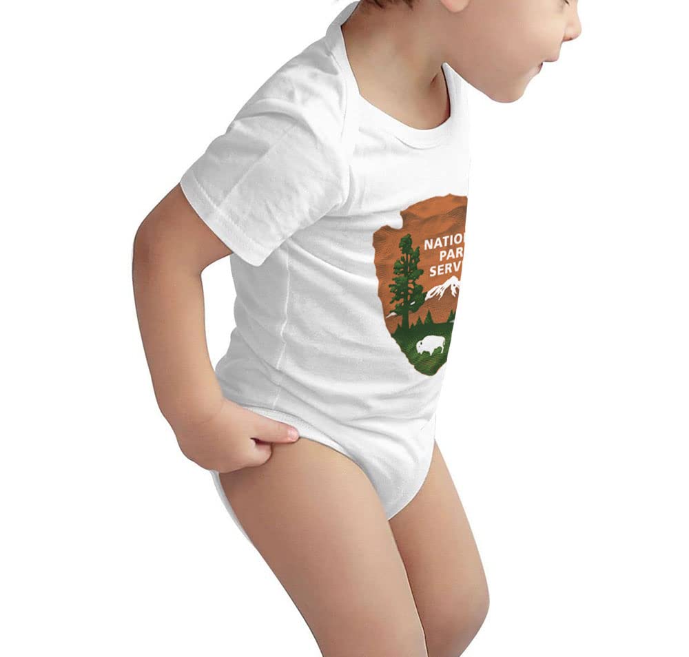 National Park Service Short Sleeve Baby Bodysuit Toddler Rompers Bodysuit Unisex White