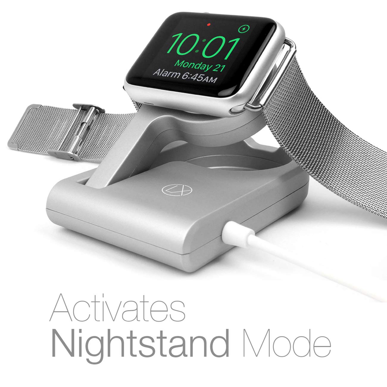 Apple Watch Charger (MFi Certified) Portable and Foldable to Enable Nightstand Mode with Included Charger USB Cable Cord for Apple iWatch Series 1/2/3/4/5/6/7/8/SE/Ultra for Home, Work or Travel