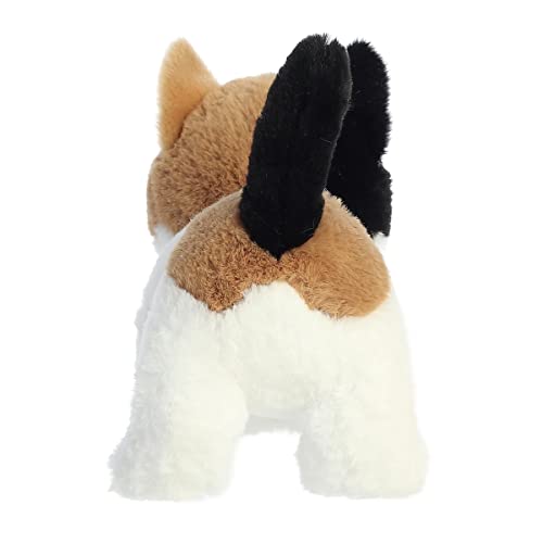 Aurora® Eco-Friendly Eco Nation™ Calico Cat Stuffed Animal - Environmental Consciousness - Recycled Materials - White 8.5 Inches