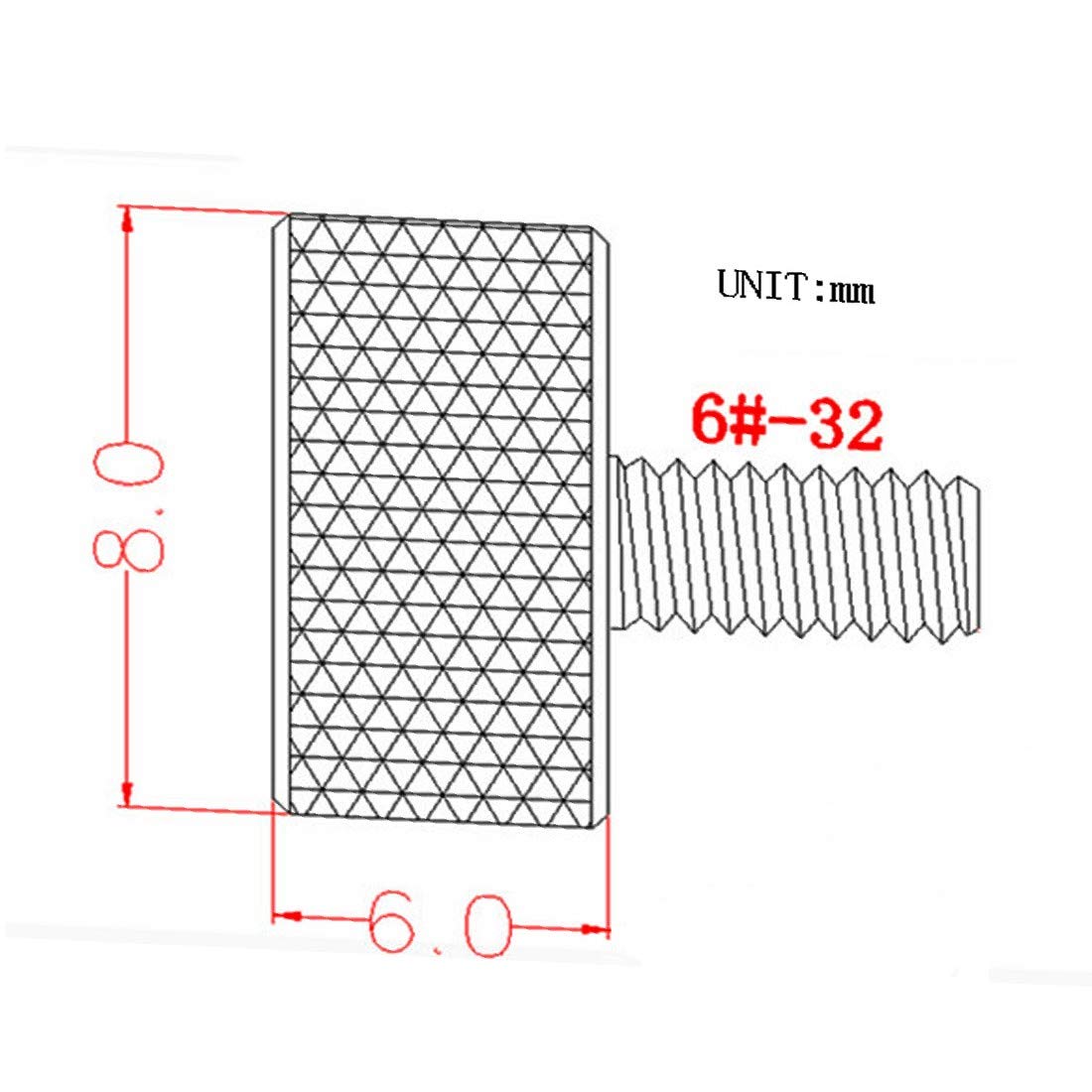 New Lon0167 Computer Graphics Featured Card Round Head reliable efficacy Knurled Thumb Screws Sky Blue 6#-32 4pcs(id:4f1 4a 81 feb)