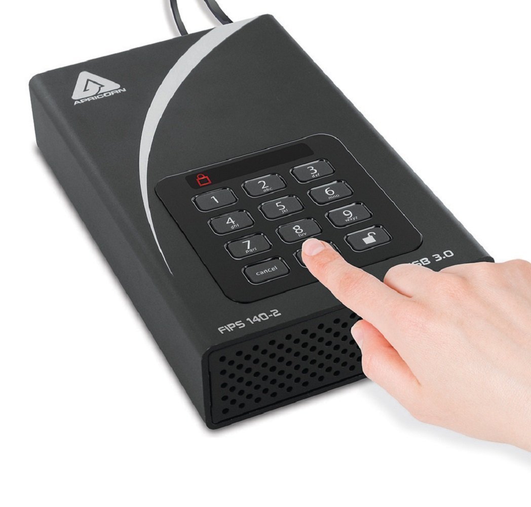 Apricorn 6TB Aegis Desktop Padlock FIPS 140-2 Validated 256-Bit Encrypted Hard Drive (ADT-3PL256F-6000)