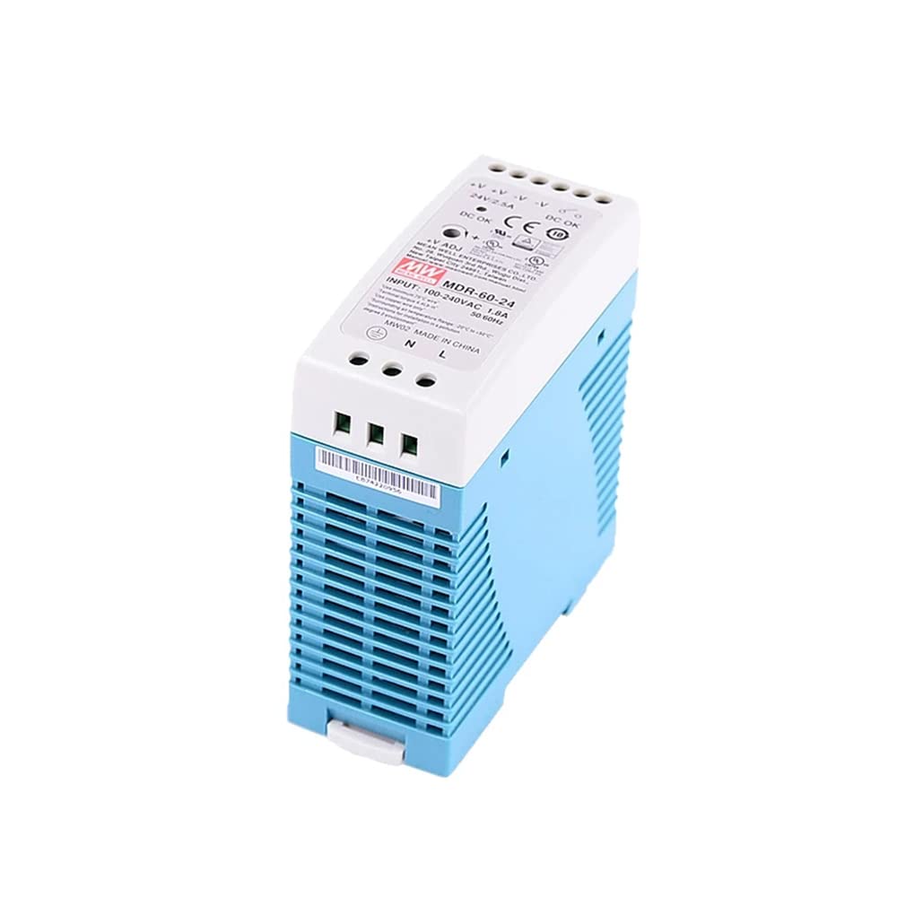 60W 24VDC 2.5A 115/230VAC DIN Rail Power Supply Switching Converter LED Driver for LED Strip Light CCTV Camera Security System,Computer Project,3D Printer