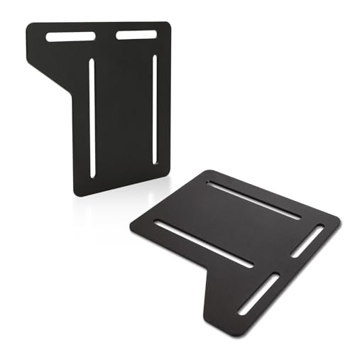 6Pcs Bed Frame Brackets Adapter for Headboard, Heavy Duty Bed Modification Plate, Headboard Brackets for Metal Bed Frame, Black