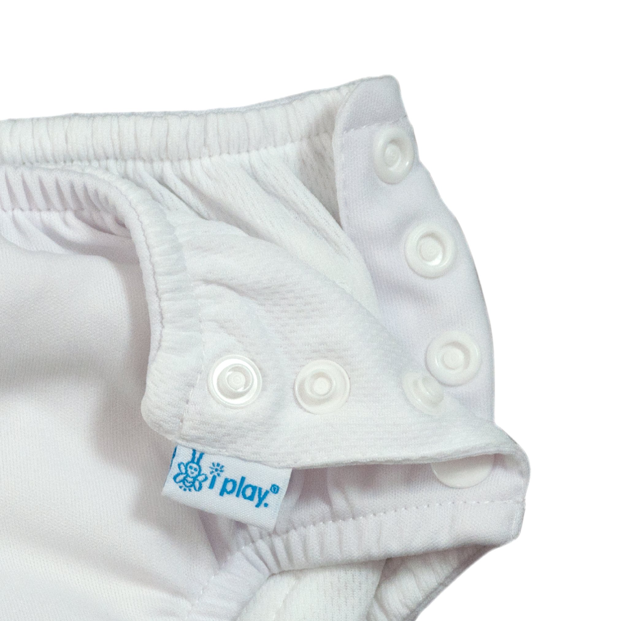 i play. by green sprouts Snap Reusable Swim Diaper (2pk) | No other diaper necessary, UPF 50+ protection,White/Snap,6 Months