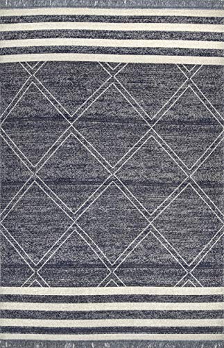 nuLOOM Roberge Diamonds Indoor/Outdoor Area Rug, 8' Square, Blue