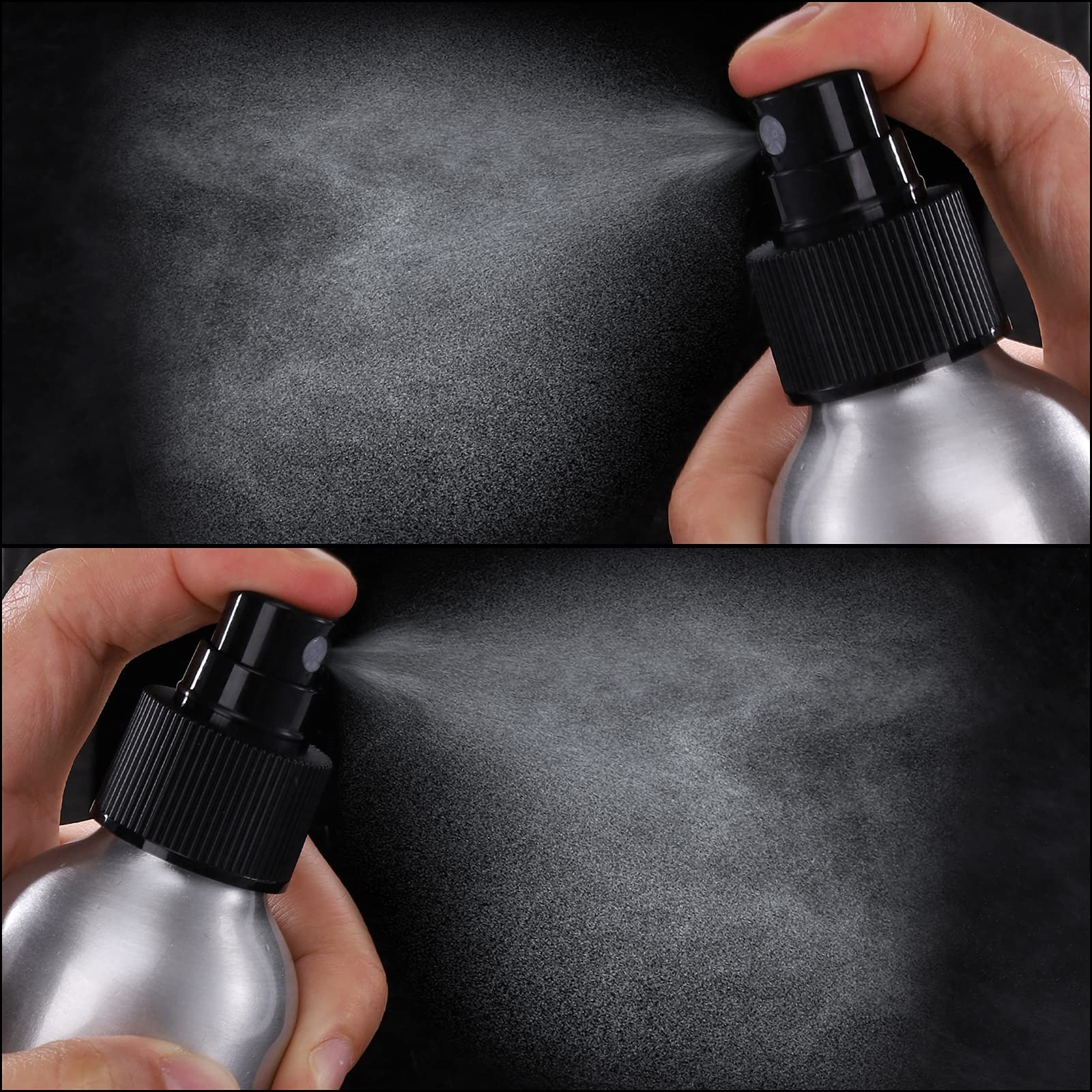 Youeon 12 Pack 4 Oz Fine Mist Spray Bottles, Aluminum Empty Spray Bottles, Reusable Bottles Small Spray Bottles for Travel, Cosmetic Perfume, Toner, Face Spray, Essential Oil Storage