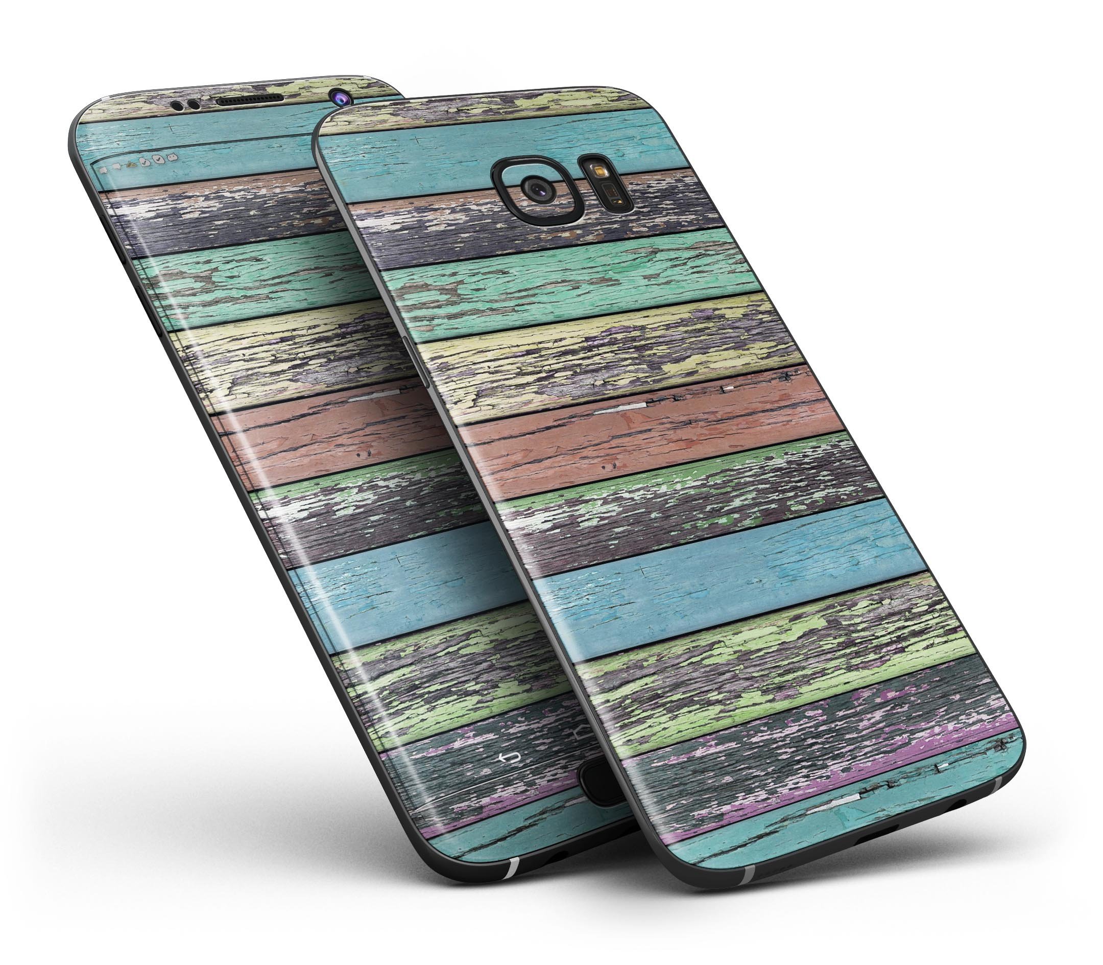 Design Skinz Design Skinz Chipped Pastel Paint on Wood Full-Body Wrap Decal Skin-Kit for The Galaxy S7