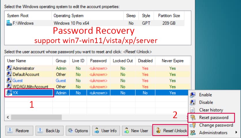 64GB - Bootable USB Driver 3.0 for Windows 10 & 11, Password Reset,Supported UEFI and Legacy, Reinstall/Restore, Data Recovery, Repair Tool, Compatible Old PC