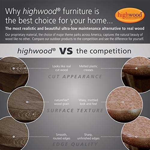 Highwood AD-CHGW1-ACE Weatherly Garden Chair, Weathered Acorn