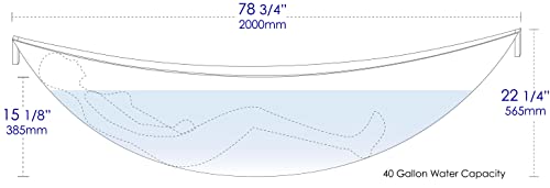 ALFI brand HammockTub1-WM White Matte 79" Acrylic Suspended Wall Mounted Hammock Bathtub