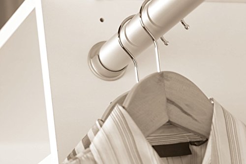 HandyCT Wardrobe Tube End Support, Synergy Collection with Two pins for 5 mm Holes, Dark Oil Rubbed Bronze