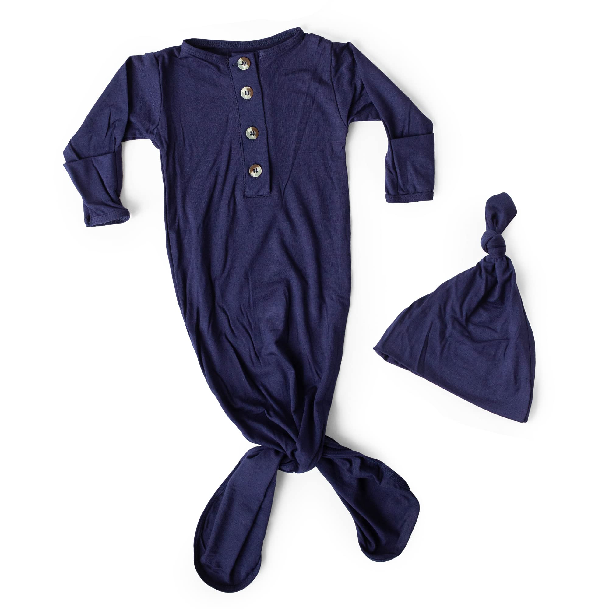 Stroller Society Baby Gowns, Knotted Gown Baby Newborn, Baby Gowns, Baby Boy, Newborn Boy Clothes, Newborn Sleeper Gown, Navy Blue