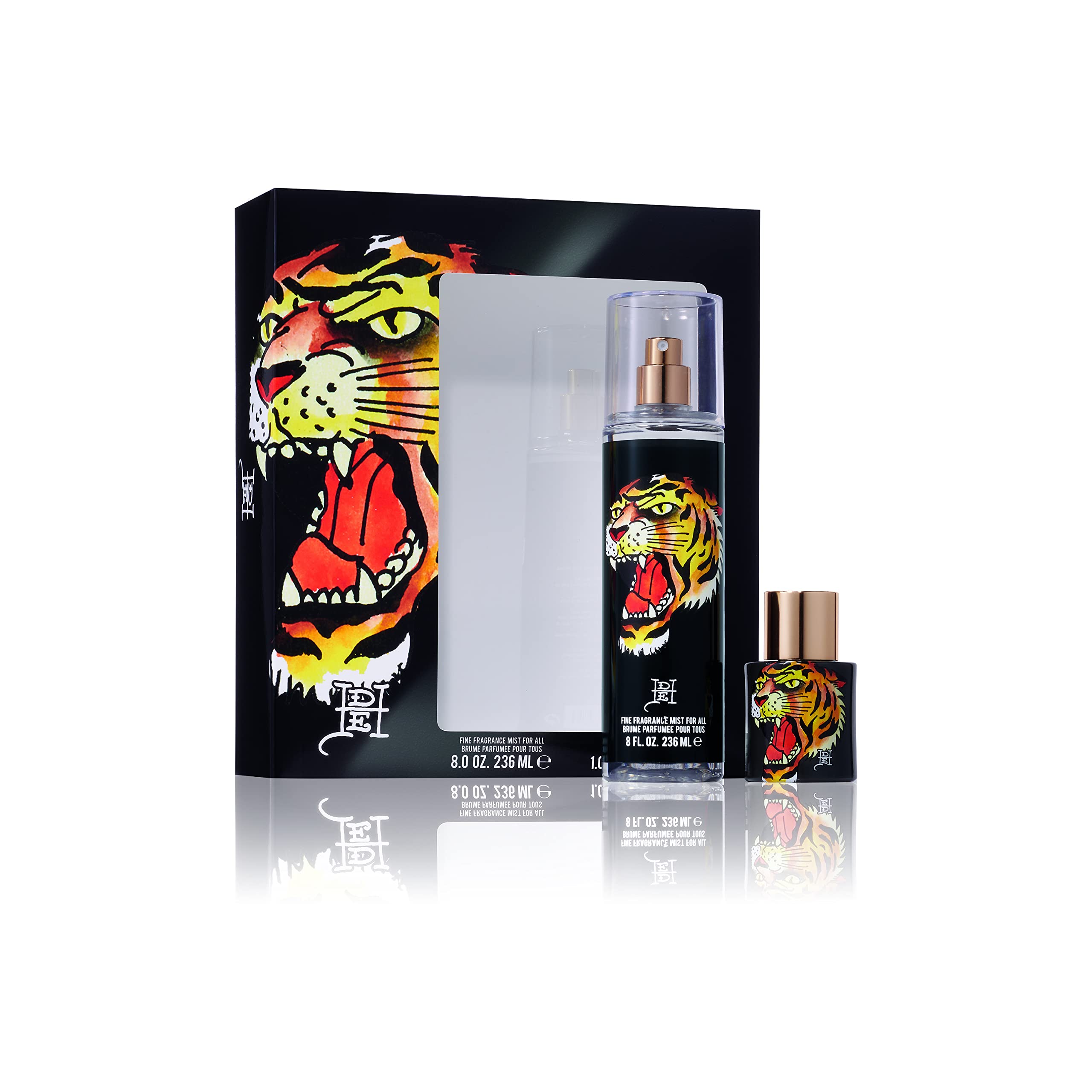 Ed Hardy Men & Women's Fragrance Set, Eau De Parfum, Tiger Ink, 2 Piece Set