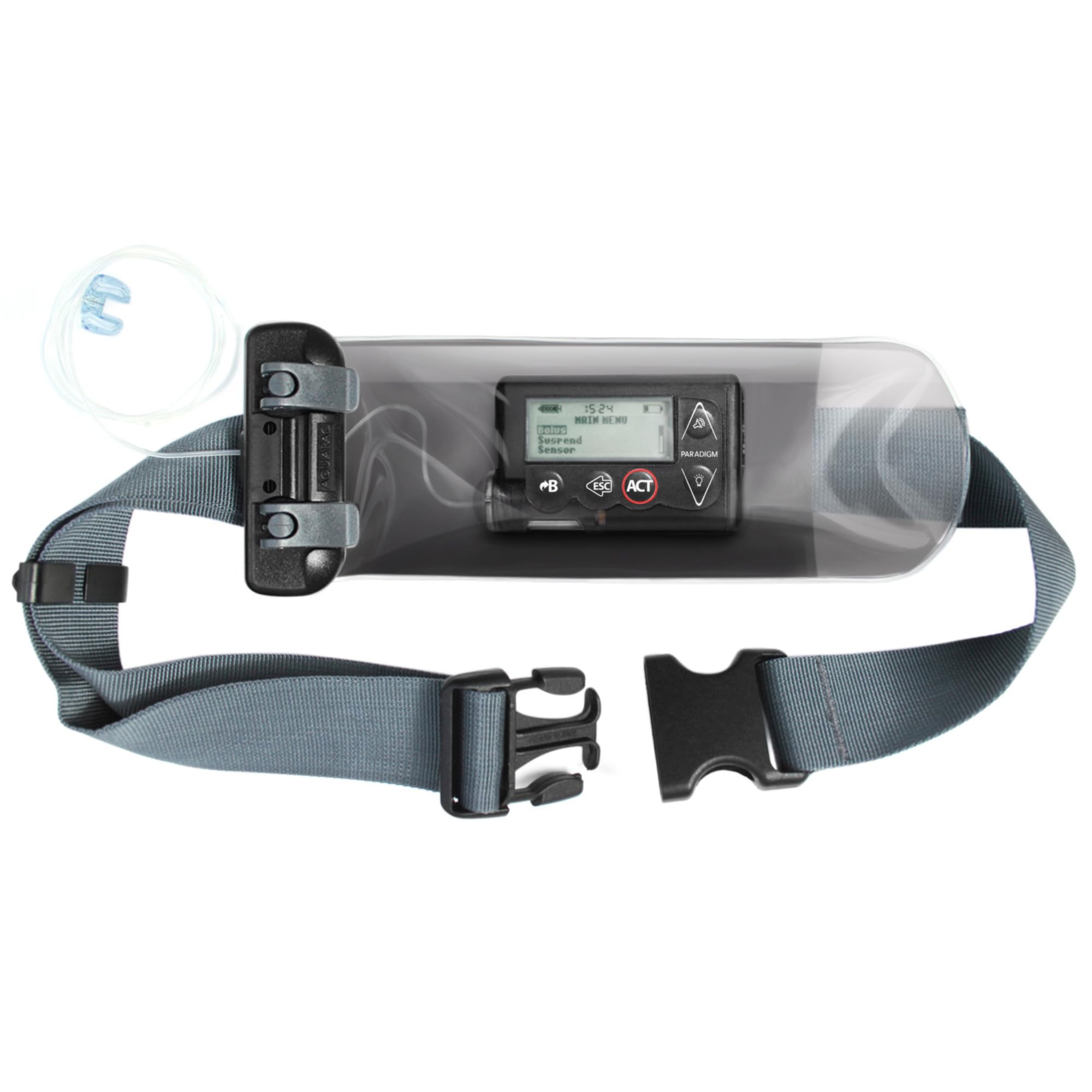 Aquapac Waterproof Insulin Pump Case Small, Made in The UK, 3 Sizes, Belt, Travel Essential, 5 Year Warranty, Eco Friendly, Diabetic, Watersports