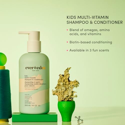 Evereden Kids Shampoo and Conditioner 2 in 1: Melon Juice, 10.1 fl oz. | Gentle Kids Skin Care | Non-toxic and Clean Ingredients