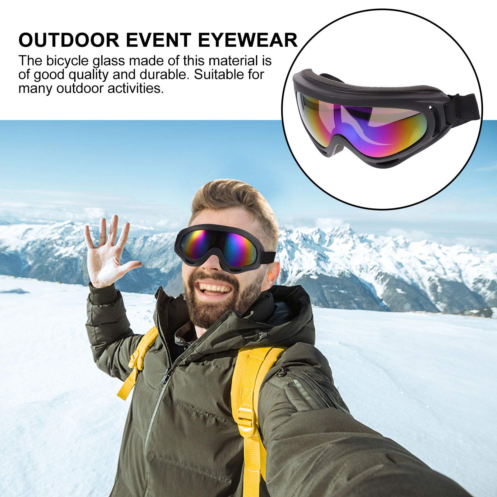 Abaodam 1 Pair Windproof Skiing Riding Cycling Eyeglasses Outdoor Sports Goggles Bike Part
