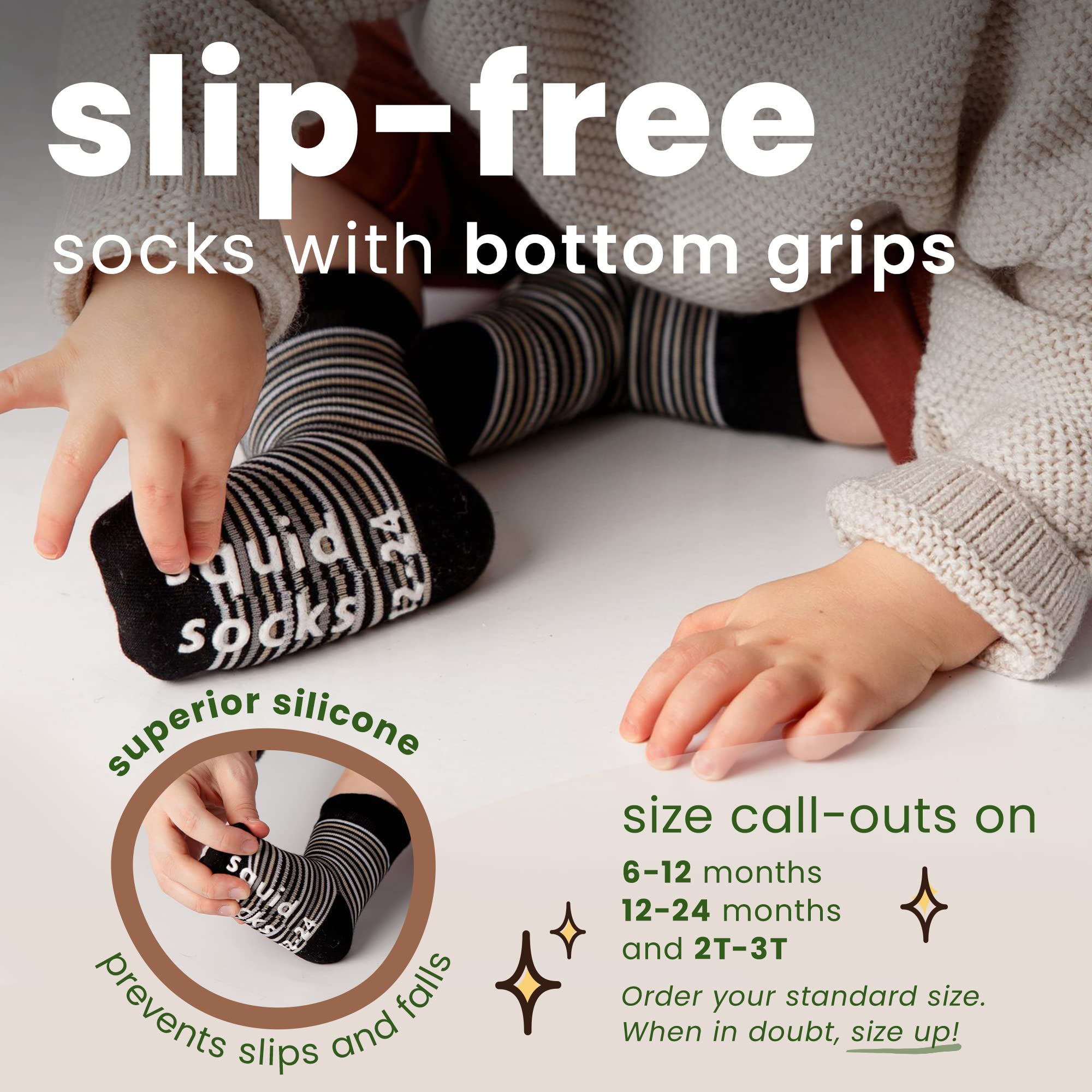 squid socks Viscose from Bamboo Socks | 0-6M, 6-12M, 12-24M, & 2T-3T | Socks that Stay On | As Seen on Shark Tank | Carey