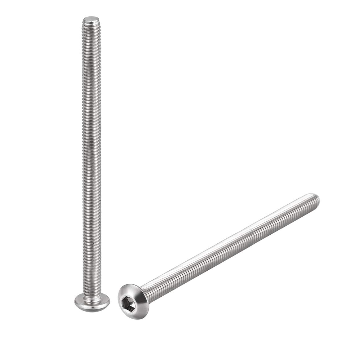 uxcell M3x50mm Machine Screws Hex Socket Round Head Screw 304 Stainless Steel Fasteners Bolts 20pcs