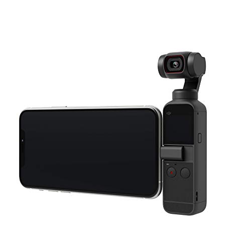 DJI Pocket 2 - Handheld 3-Axis Gimbal Stabilizer with 4K Camera, 1/1.7β CMOS, 64MP Photo, Pocket-Sized, ActiveTrack 3.0, Glamour Effects, YouTube TikTok Video Vlog, for Android and iPhone, Black