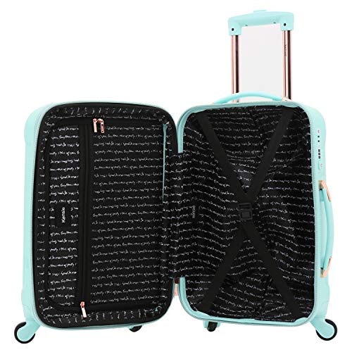 kensie Women's Alma Hardside Spinner Luggage, Expandable, Opal, Carry-On 20-Inch