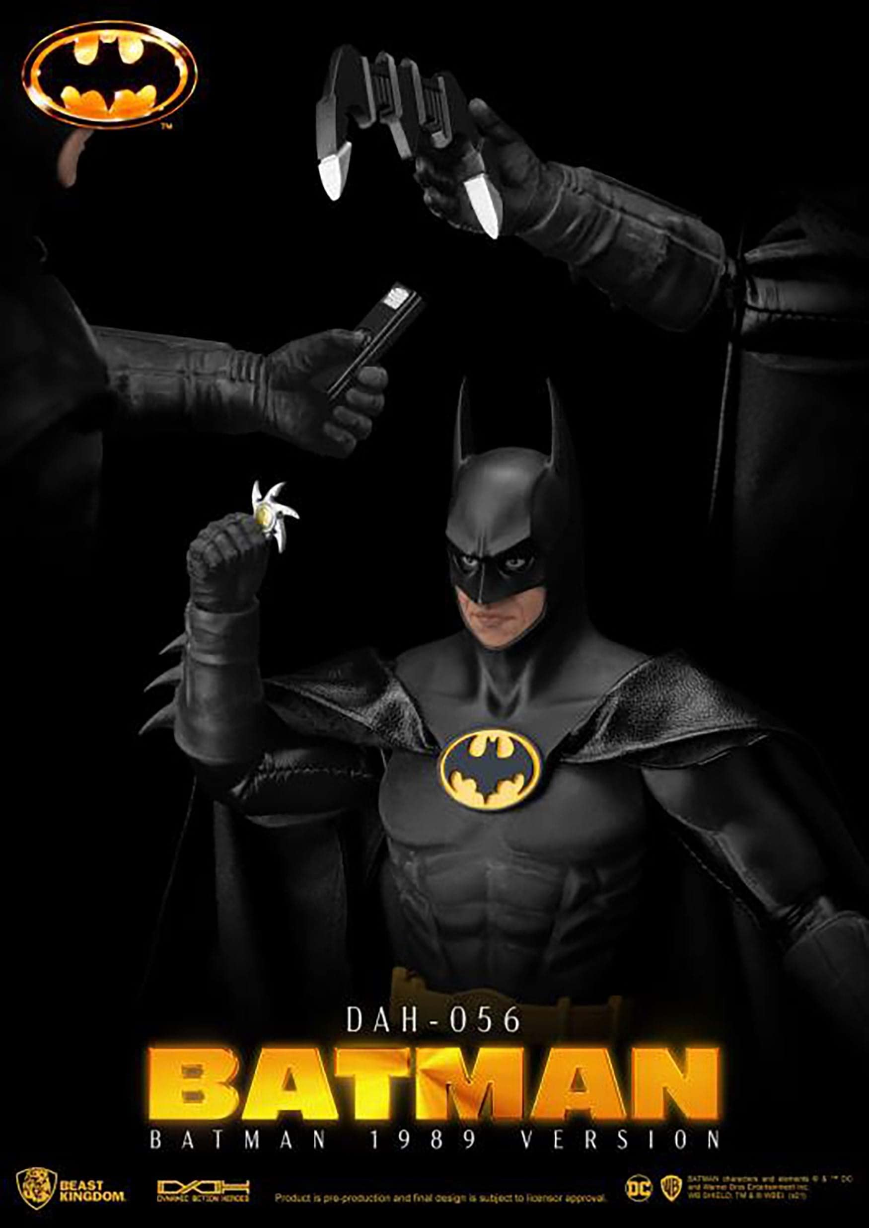 Beast Kingdom Batman 1989: Batman DAH-056 Dynamic 8ction Heroes Action Figure Multicolor