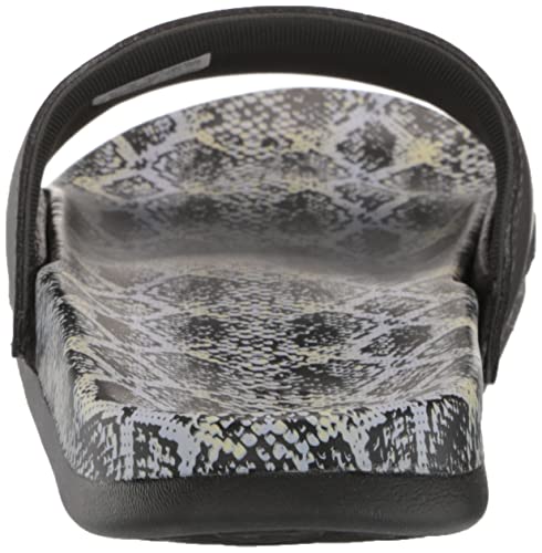 adidas Women's Adilette Comfort Slides Sandal, Core Black/Core Black/Almost Pink, 7