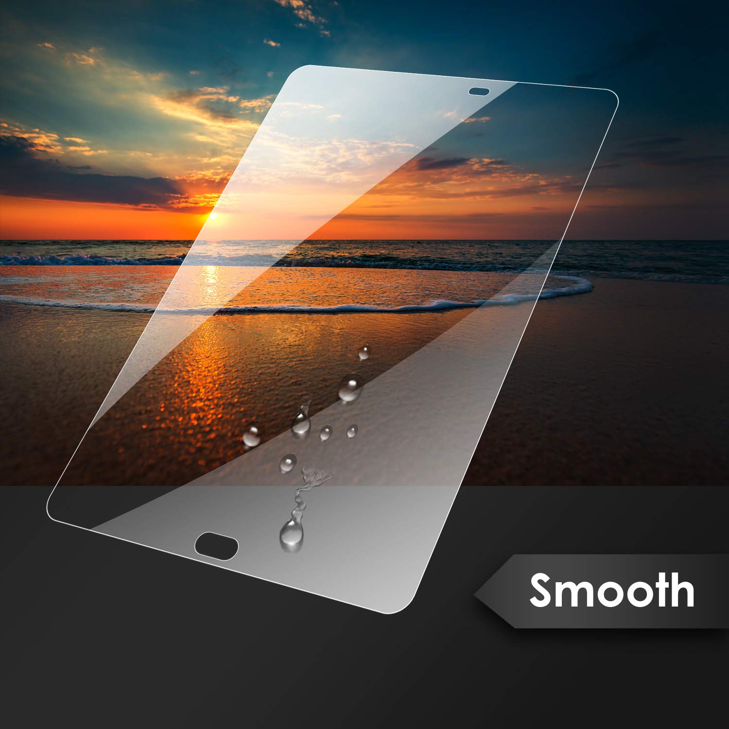 DETUOSI [2-PACK Screen Protector for Samsung Galaxy Tab S2 9.7" 2015 (SM-T810/ T813/ T817T/ T817V), Ultra-Clear/Case Friendly/Touch Sensitive/Anti-Scratch Mica Galaxy Tab S2 9.7" Tempered Glass