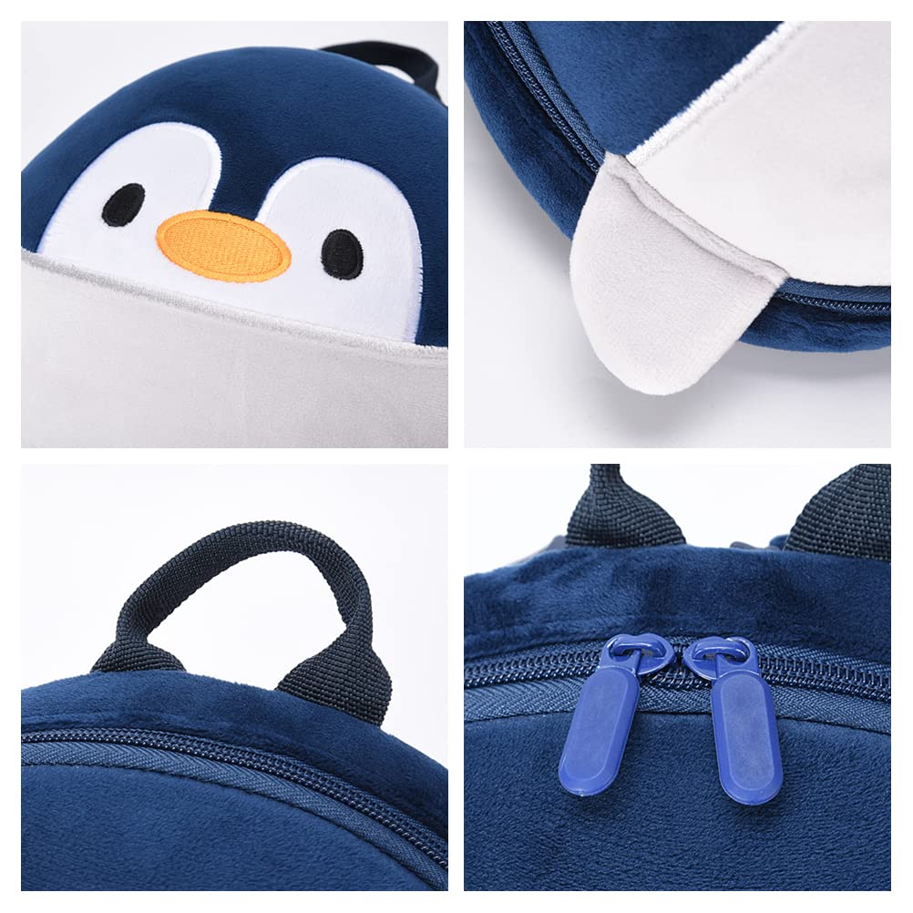 Toddler Backpack Leash for Baby,Child Backpack Harness,Cute Animal Backpack for Kid,Small Backpack Preschooler Leash(Penguin)
