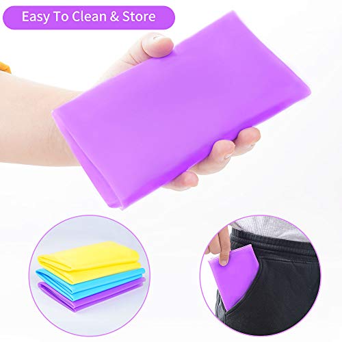 3 Pack Silicone mat Large Silicone Sheets for Crafts, Liquid, Resin Jewelry Casting Molds Mat, Silicone Placemat 15.7β x 11.8β (Blue& Purple & Yellow)