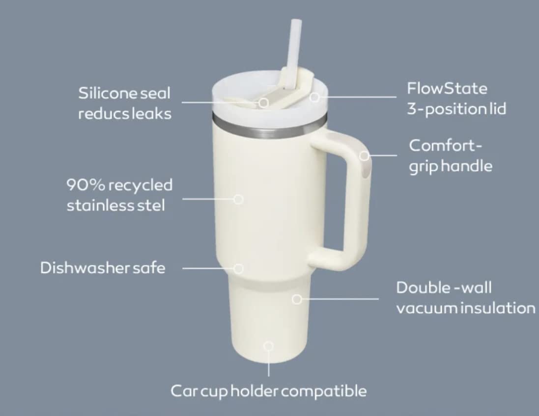 30oz tumbler with handle (Light Green)
