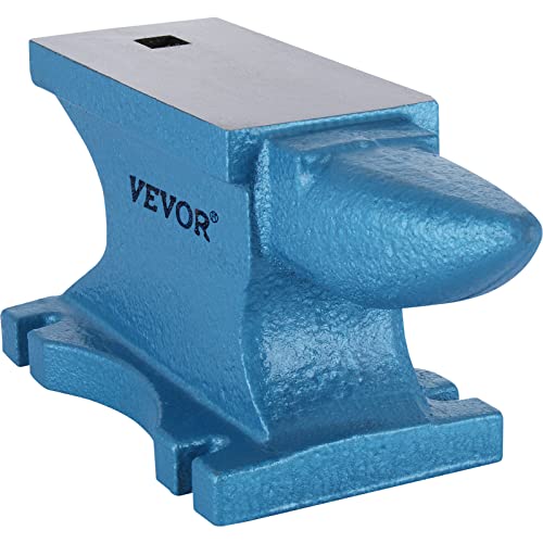 Happybuy Single Horn Anvil 55Lbs, Cast Iron Anvil Blacksmith Withstands Heavy Blows,Anvil Rugged Round Horn Anvil Blacksmith Jewelers Metalsmith Tool, for Sale Forge Tools and Equipment