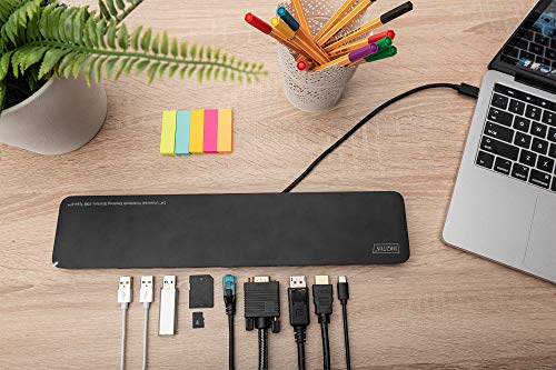 Digitus 14" Universal Notebook Docking Station, USB-C 3X Video, 3X USB 3.0, 2X USB-C, 2X USB 2.0, RJ45