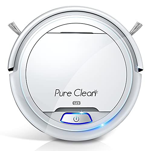 Automatic Smart Robot Vacuum Cleaner - Upgraded Lithium Battery 90 Min Run Time - Bot Self Detects Stairs Pet Hair Allergies Friendly Robotic Home Cleaning Automation for Carpet Hardwood Floor