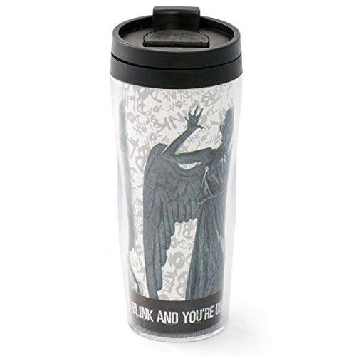 Doctor Who Coffee Mug - Dr Who Weeping Angel Insulated Tumbler Cup - Don't Blink - 12 oz
