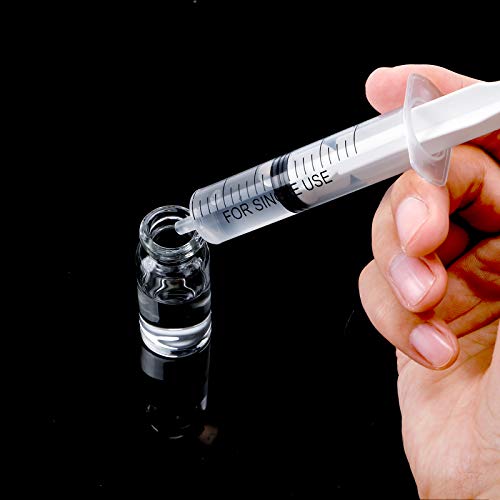 30pcs 10ml Plastic Luer Slip Tip Syringe with Caps, Without Needle, for Scientific Lab, Measurement and Dispensing