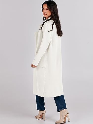 ANRABESS Women Fall Coat Long Sleeve Jacket Coatigan Open Front Button Pockets Long Cardigan Oversized Slouchy Sweater Coat 2023 Trendy Clothes B1132mibai-L