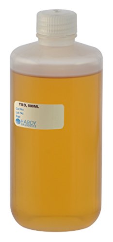 Hardy Diagnostics U65 Tryptic Soy Broth (TSB), USP, 500 mL Fill and Polycarbonate Bottle