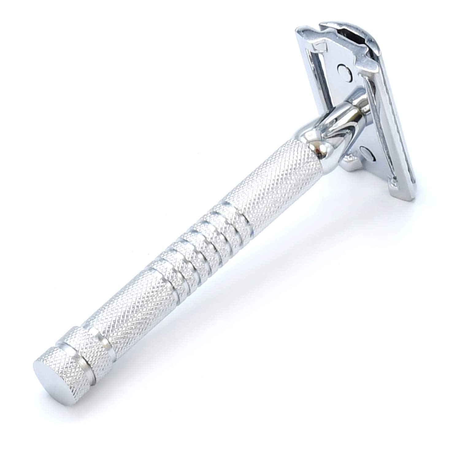 OdontoMed2011® Safety Razor Double Edge Stainless Steel Blades Manual Shaving Razor with 5 Pcs Double Edge Razor Blades BTS-326