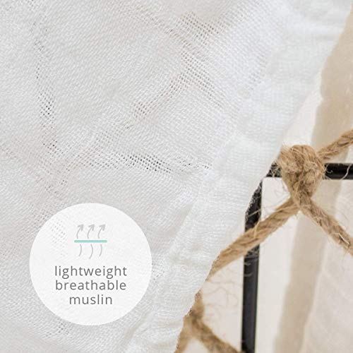 lulujo Baby 100% Cotton Muslin Swaddle Blanket, 47 x 47-Inches, Modern Llama (LJ464)