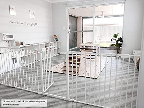 Dreambaby Mayfair Converta 3 in 1 Play-Pen 6 Panel Gate - Versatile Baby Playpen and Toddler Play Yard, Foldable Design, Secure Baby Fence Play Area, Ideal Playpen for Babies and Toddlers - White