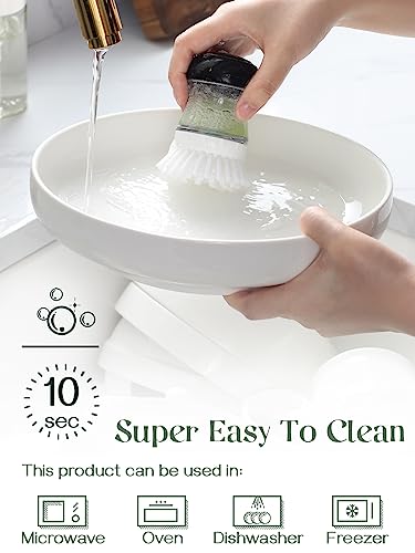 DOWAN Pasta Bowls, 65 oz Large Salad Bowls, 10'' White Serving Bowls Set of 2, Ceramic Shallow Bowl Plates, Serving Dishes for Soup Salad Pasta Vegetable Fruit Prep, Microwave Dishwasher Safe